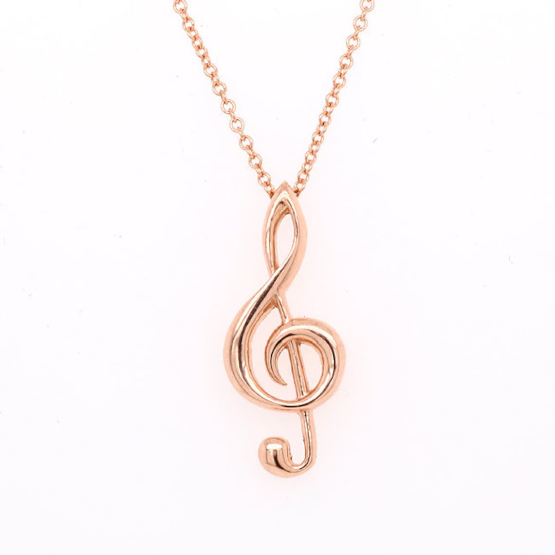 Treble Clef Gold Necklace Music Note Pendant Music Symbol - Etsy