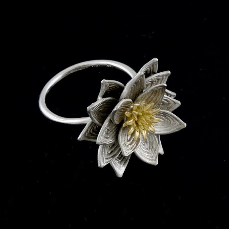 Lotus Ring - Etsy