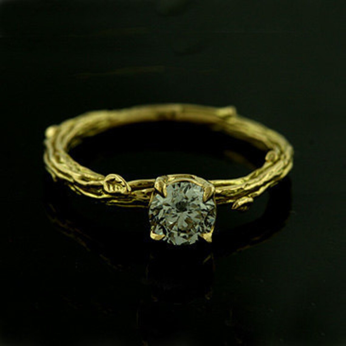 Diamond Engagement Ring Nature Inspired Ring Tree Branch - Etsy