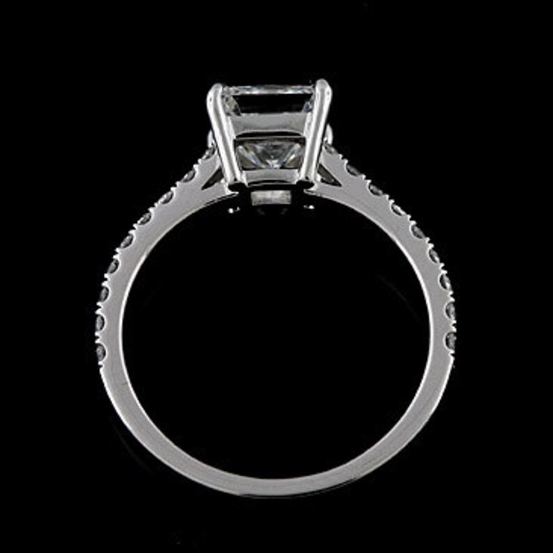 Princess Engagement Ring Setting Cut Down Diamond Ring | Etsy