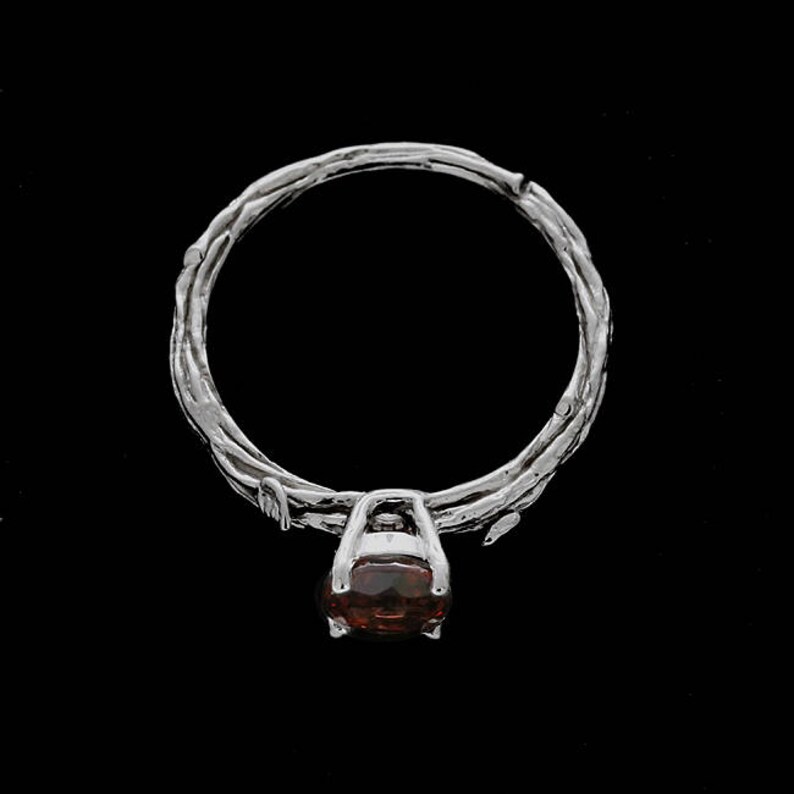 Tree Branch Ring Garnet Engagement Ring Nature Inspired - Etsy