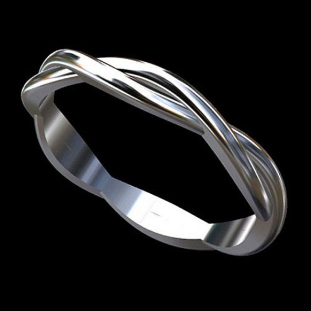 Twisted Braided Wedding Ring, Infinity Eternity Wedding Band, Twisted ...