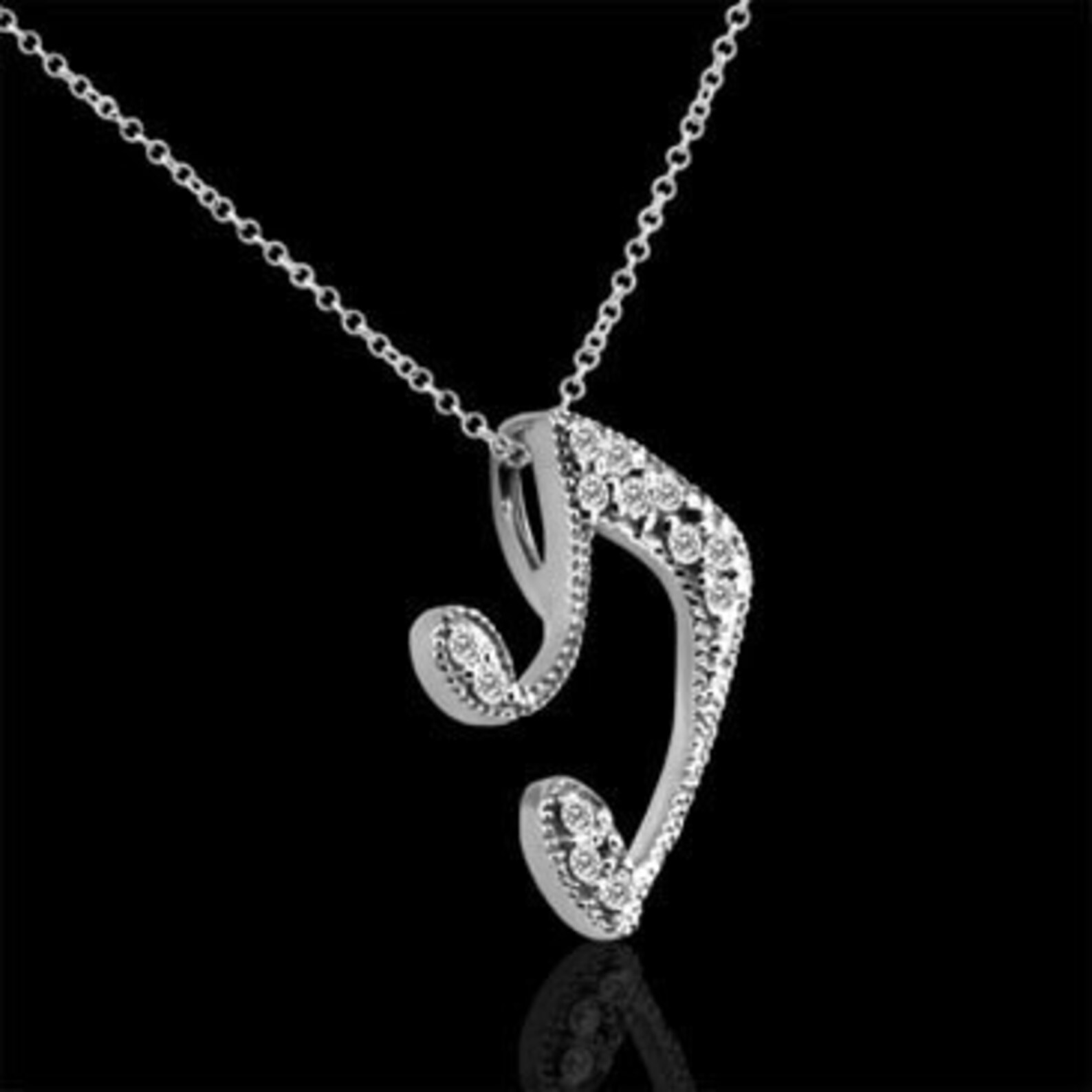 Small Diamond Music Note Necklace Gold Music Note Pendant - Etsy