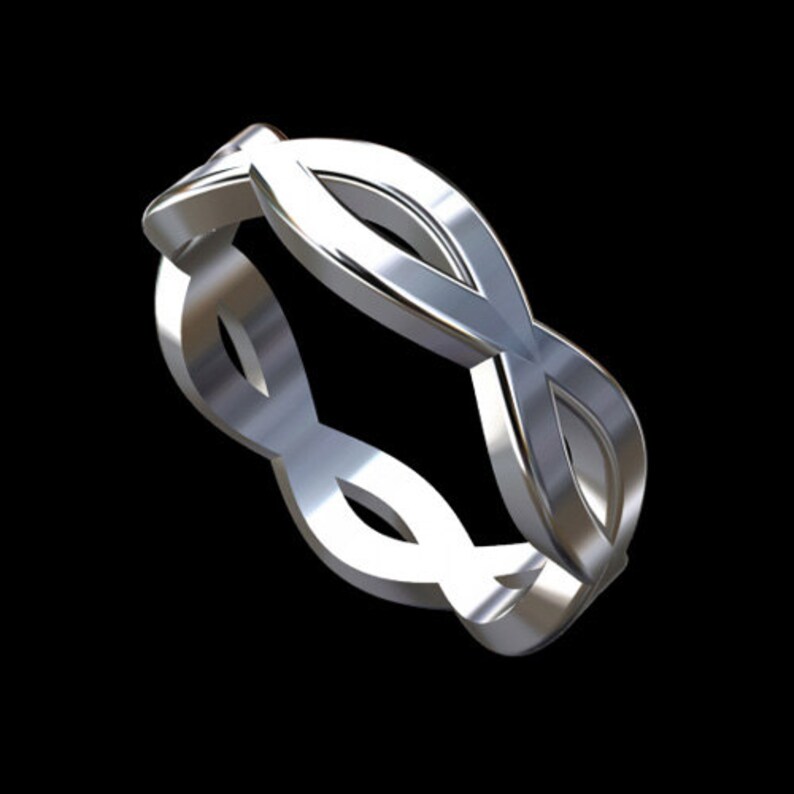 Twisted Men's Wedding Band Infinity Wedding Band Braided - Etsy