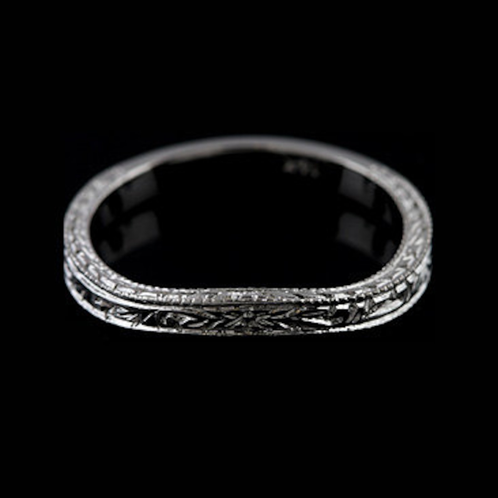 Silver Engraved Wedding Ring Women's Silver Wedding Band - Etsy
