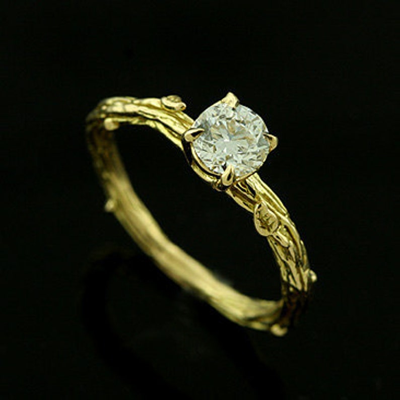 Diamond Engagement Ring Nature Inspired Ring Tree Branch - Etsy