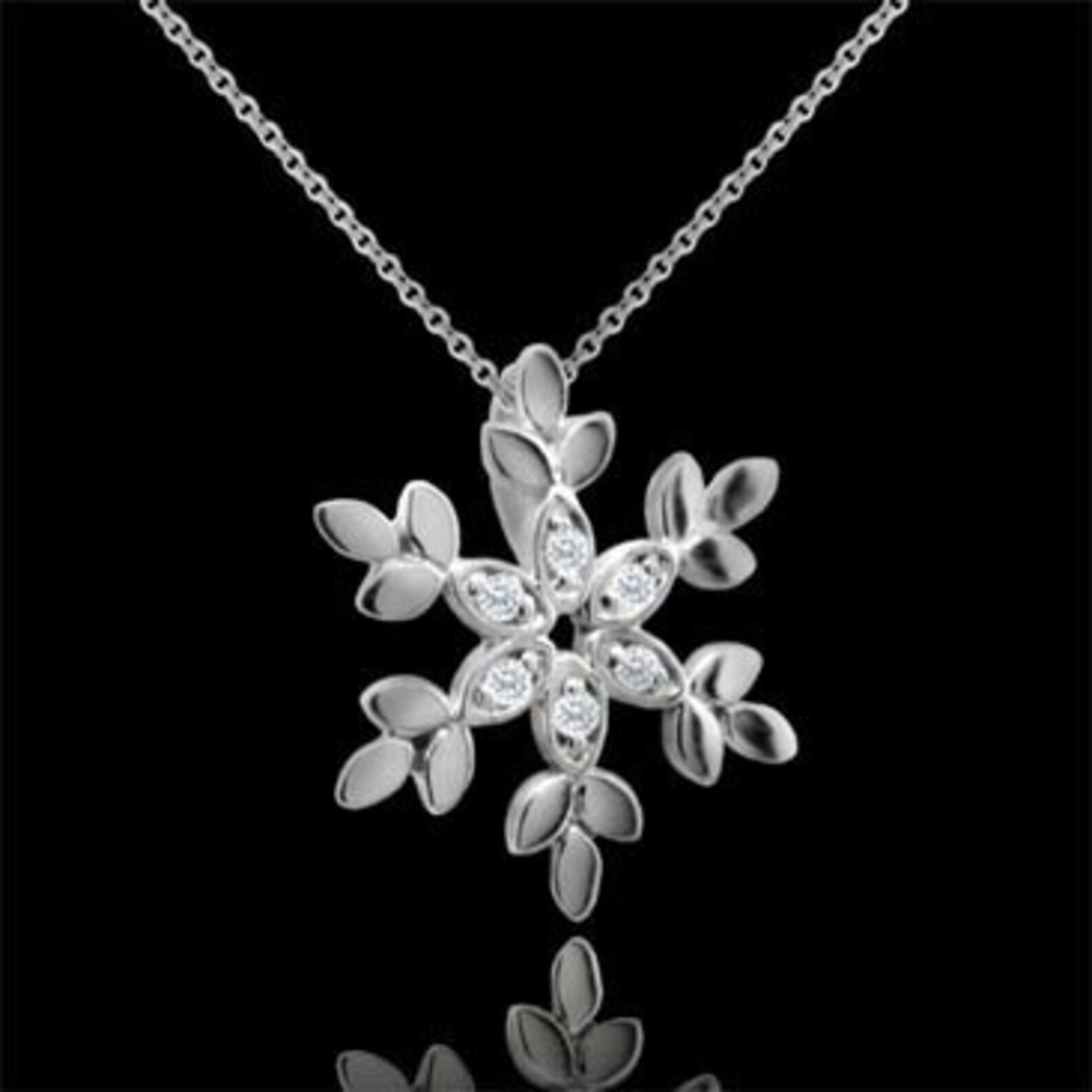 Diamond Snowflake Pendant Winter Jewelry Sparkly Snowflake | Etsy