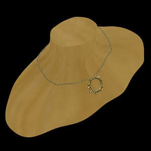 Sun Necklace, Gold Sun Circle Pendant, Sun Jewelry, Gift for Women ...