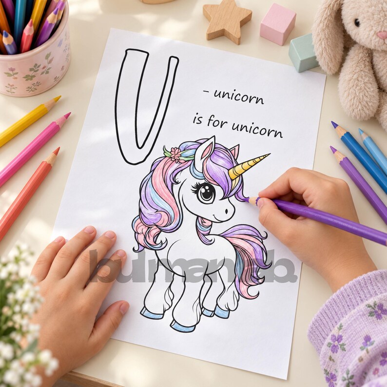 A-Z Animal Coloring Book for Kids, Printable Alphabet Activity (PDF ...