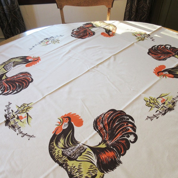 Rooster Tablecloth - Etsy