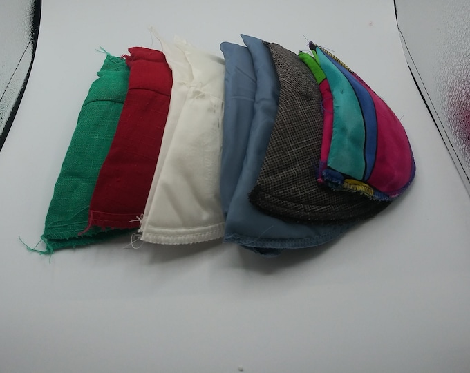 Shoulder Pads Lot of 6 Various Sizes Colors Textures Upcycled Sewing ...
