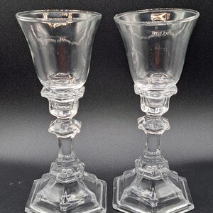 Vintage Clear Glass Bell Shape Votive Candle Holders With Pegs ...
