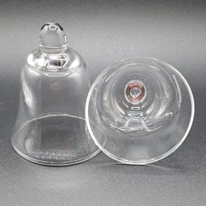 Vintage Clear Glass Bell Shape Votive Candle Holders With Pegs ...