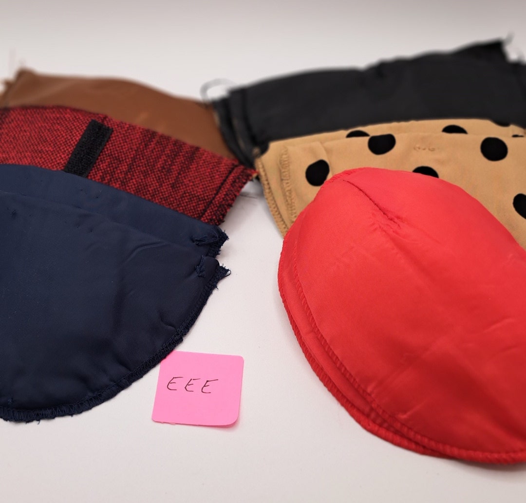 Shoulder Pads Lot of 6 Various Sizes Colors Textures Upcycled Sewing ...