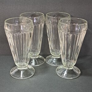 Vintage Ice Cream Parlor Sundae Float Glasses Set of 4 Retro 50s 60s ...