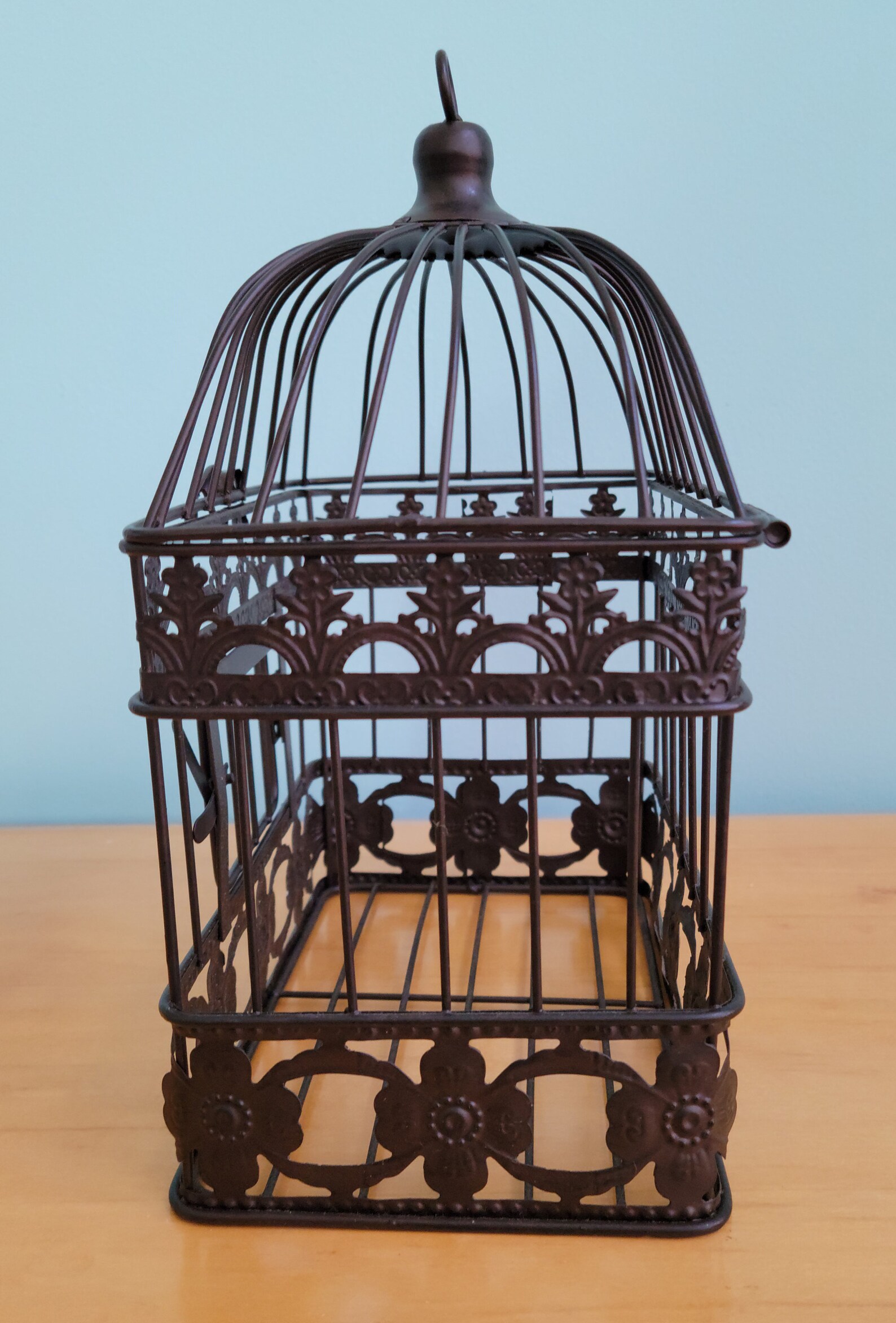 Small Decorative Bird Cage , Black Metal Rectangular, Card Holder - Etsy