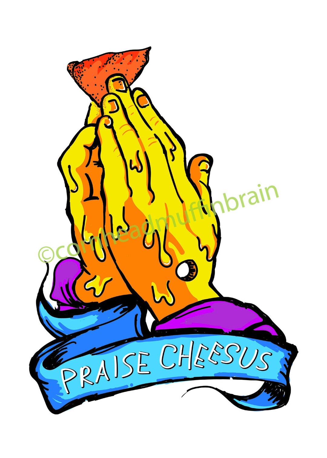 Praise Cheesus 5x7 Print - Etsy