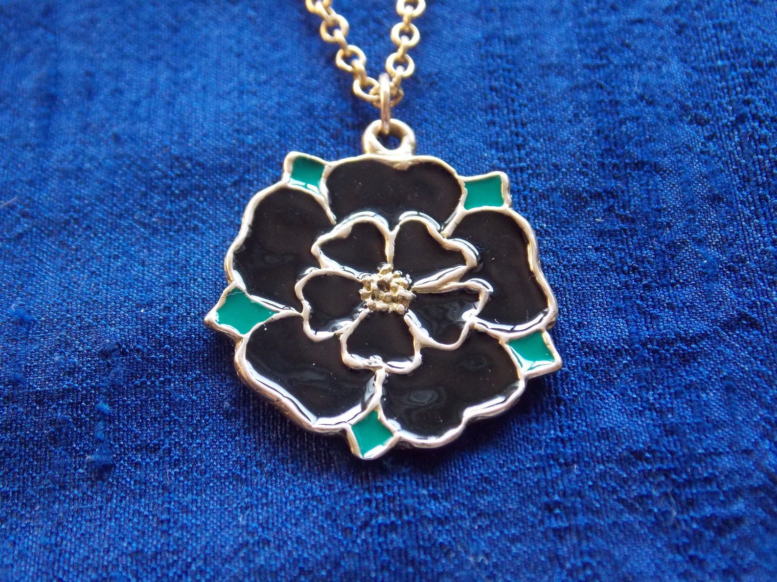 Heraldic Rose Pendants in a Rainbow of Colors, Handmade Rose Necklaces ...