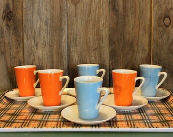 Orange tea set | Etsy