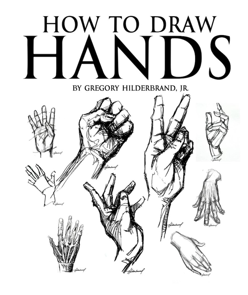 How to Draw Hands, Easy Hand Drawing Guide Book, Portrait Drawing ...