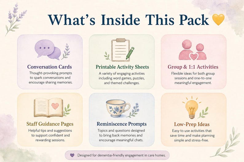 British Dementia Activity Pack | Care Home, Senior Reminiscence Games ...