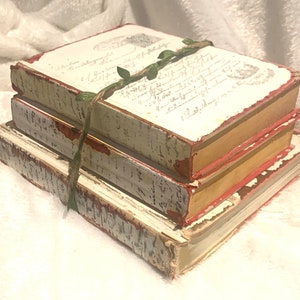 Christmas Decor Rustic Old Books Farmhouse Boho Vintage Book - Etsy