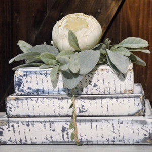 Old Book Stack, Book Decor, Neutral Shelf Decor, French Typography ...