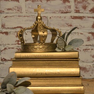 Gold Designer Books, Wedding Table Decor, Home Staging, Photo Prop ...