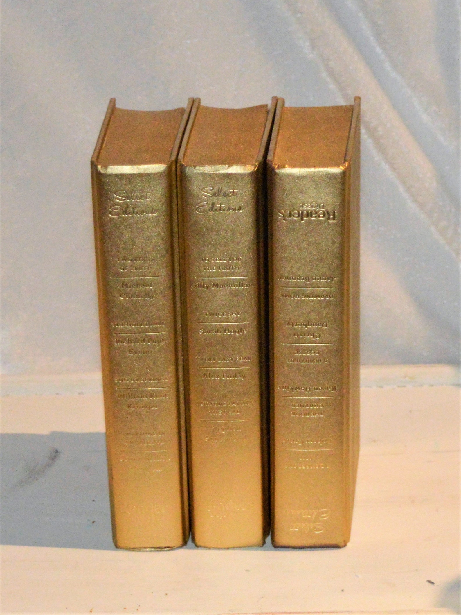 Decorative Books Designer Book Decor Bookshelf Decor Gold - Etsy