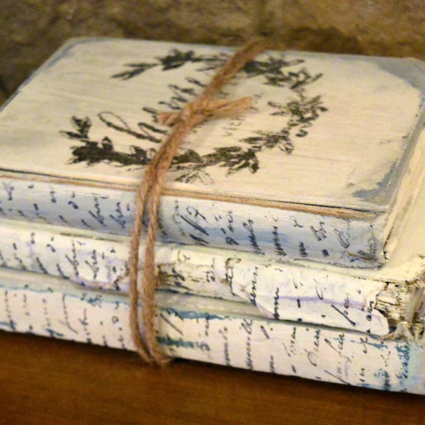 Vintage Decorative Book Stack - Etsy