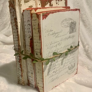 Christmas Decor Rustic Old Books Farmhouse Boho Vintage Book - Etsy