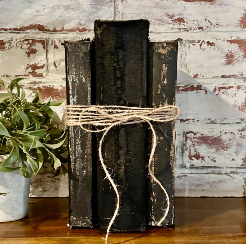 Vintage Book Bundle: Rustic Unbound Books for Neutral Decor - Etsy