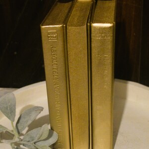Gold Designer Books, Wedding Table Decor, Home Staging, Photo Prop ...