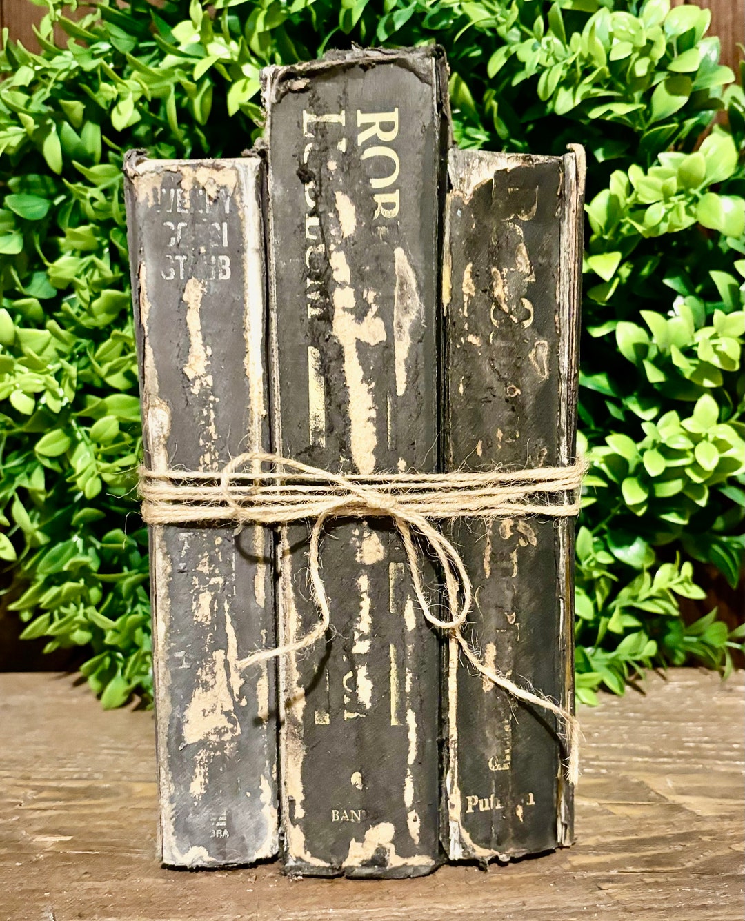 Old Book Decor, Natural Home Accessories, Rustic Wedding Decor ...