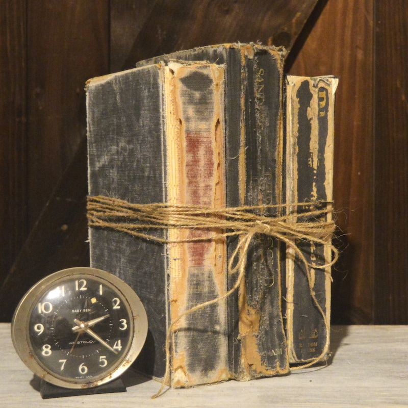 Rustic Books - Etsy