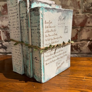 Old Book Stack, Rustic Book Decor, Fairytale Designer Books, Nursery ...