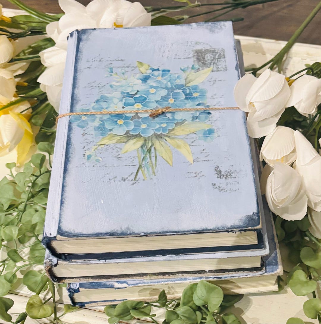 Spring Books, Book Set, Table Decoration, Gift for Home, Rustic Decor ...