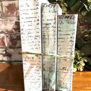 Old Book Stack, Rustic Book Decor, Fairytale Designer Books, Nursery ...