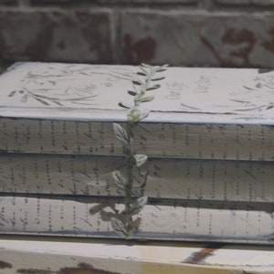 Old Book Stack, Book Decor, Neutral Shelf Decor, French Typography ...