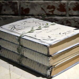 Old Book Stack, Book Decor, Neutral Shelf Decor, French Typography ...