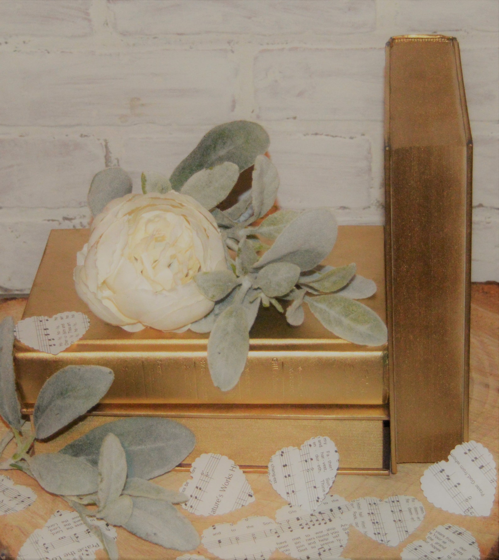 Decorative Books Designer Book Decor Bookshelf Decor Gold - Etsy