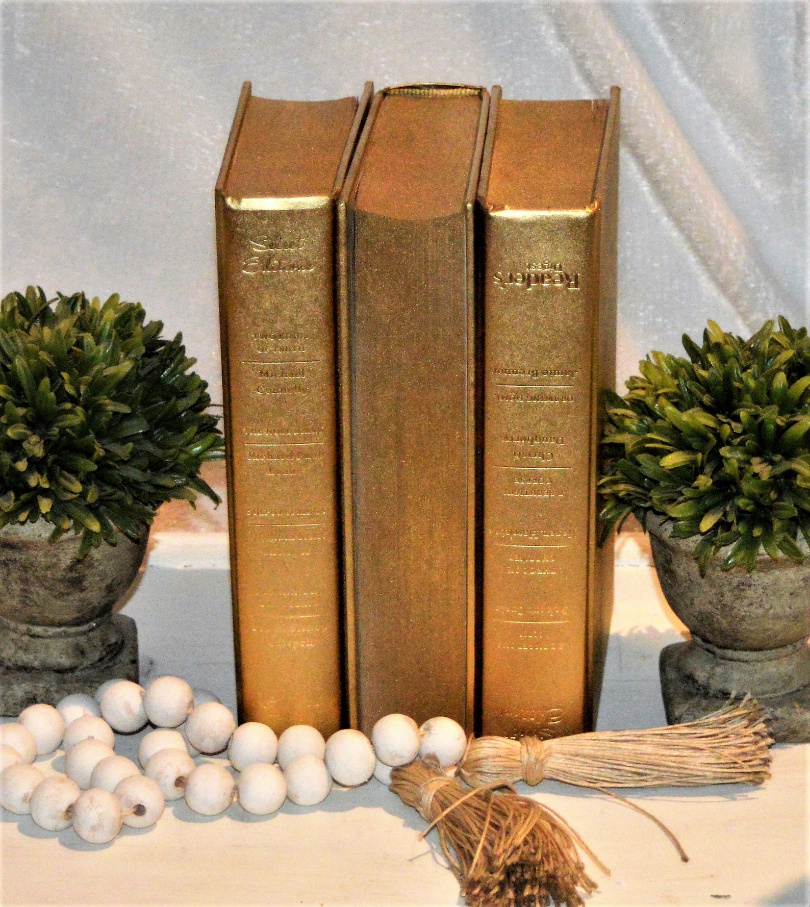 Decorative Books Designer Book Decor Bookshelf Decor Gold - Etsy
