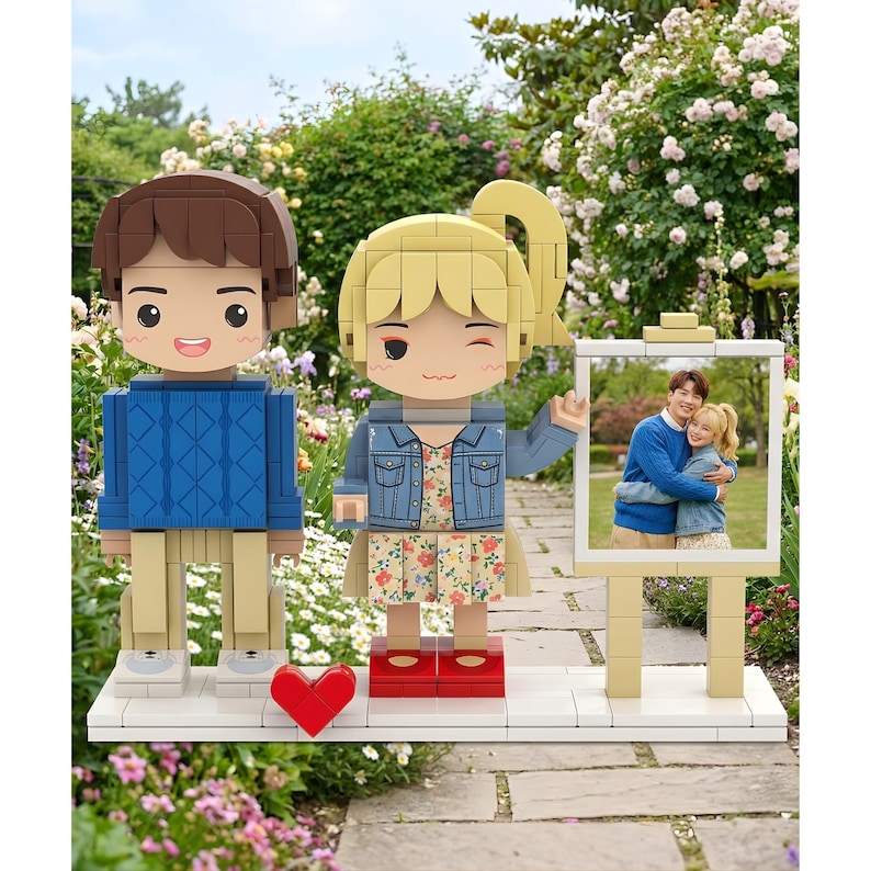 Custom Brick Figures From Photo, Personalized Couple Block Gift, Custom ...