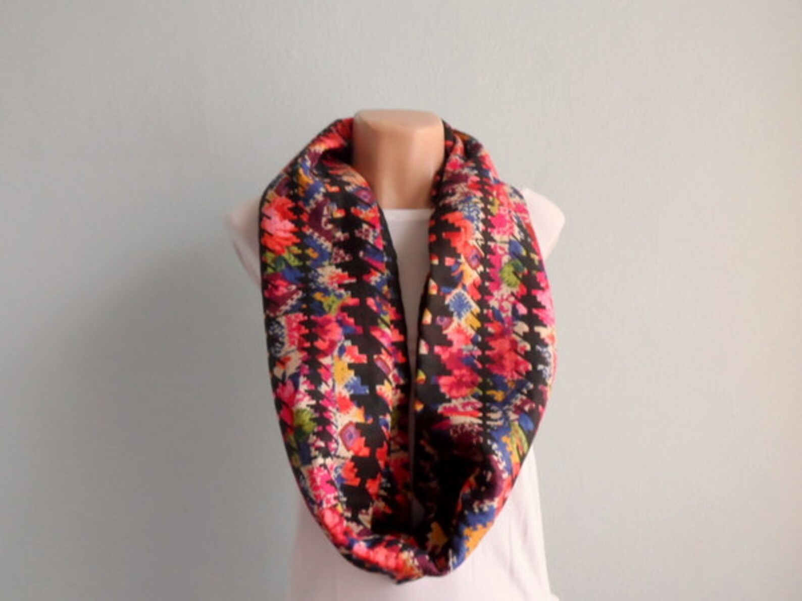 Colorful Loop Scarf Cirle Scarf Loop Scarf Ethnic Scarf - Etsy
