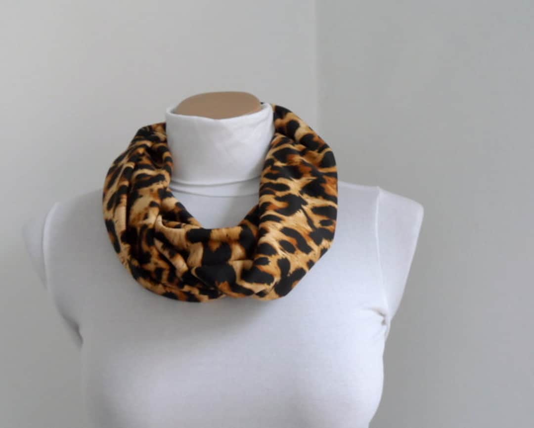 Leopard Scarf, Infinity Scarf, Loop Scarf, Circle Scarf, Leopard Print ...