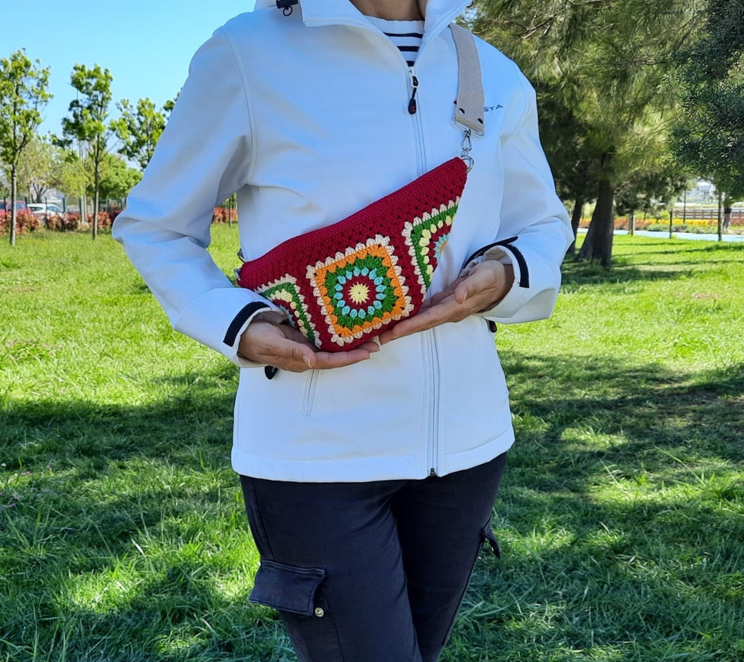 Crochet Bum Bag, Small Crossbody Bag, Sling Bag, Crochet Bag, Crochet ...