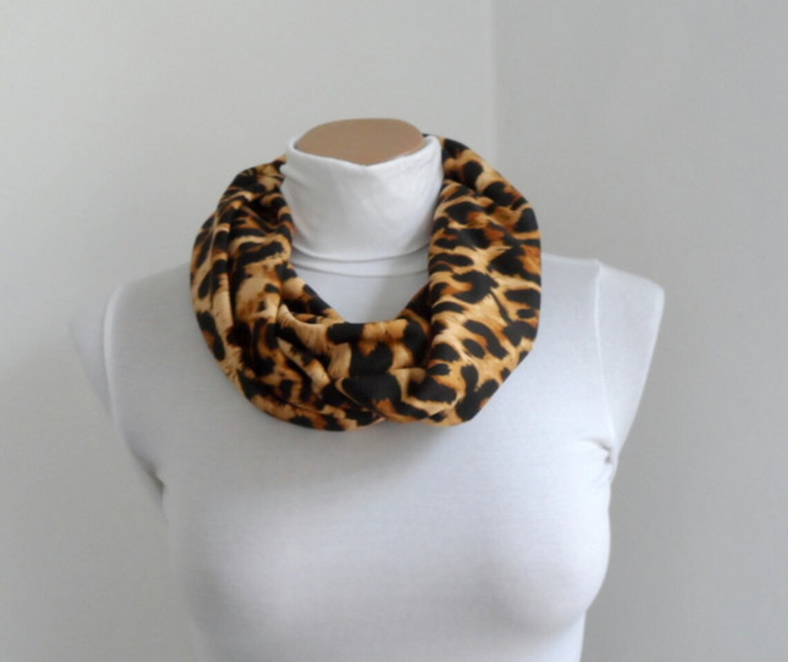 Leopard Scarf, Infinity Scarf, Loop Scarf, Circle Scarf, Leopard Print ...