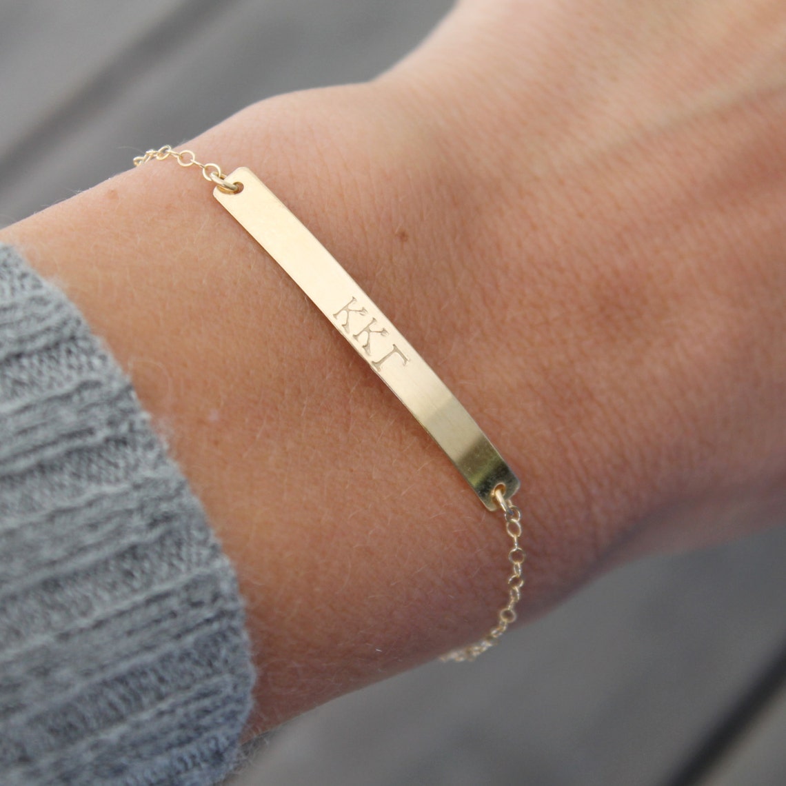 Custom Bar Bracelet Personalized Jewelry Hand Stamped Bar - Etsy