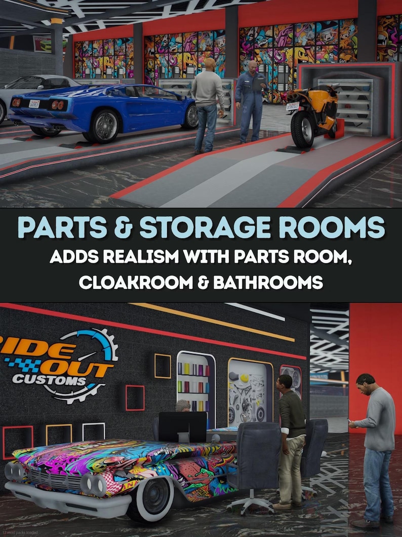 Ride Out Customs FiveM MLO | Mechanic Garage, Paint Booths, Secret Room ...