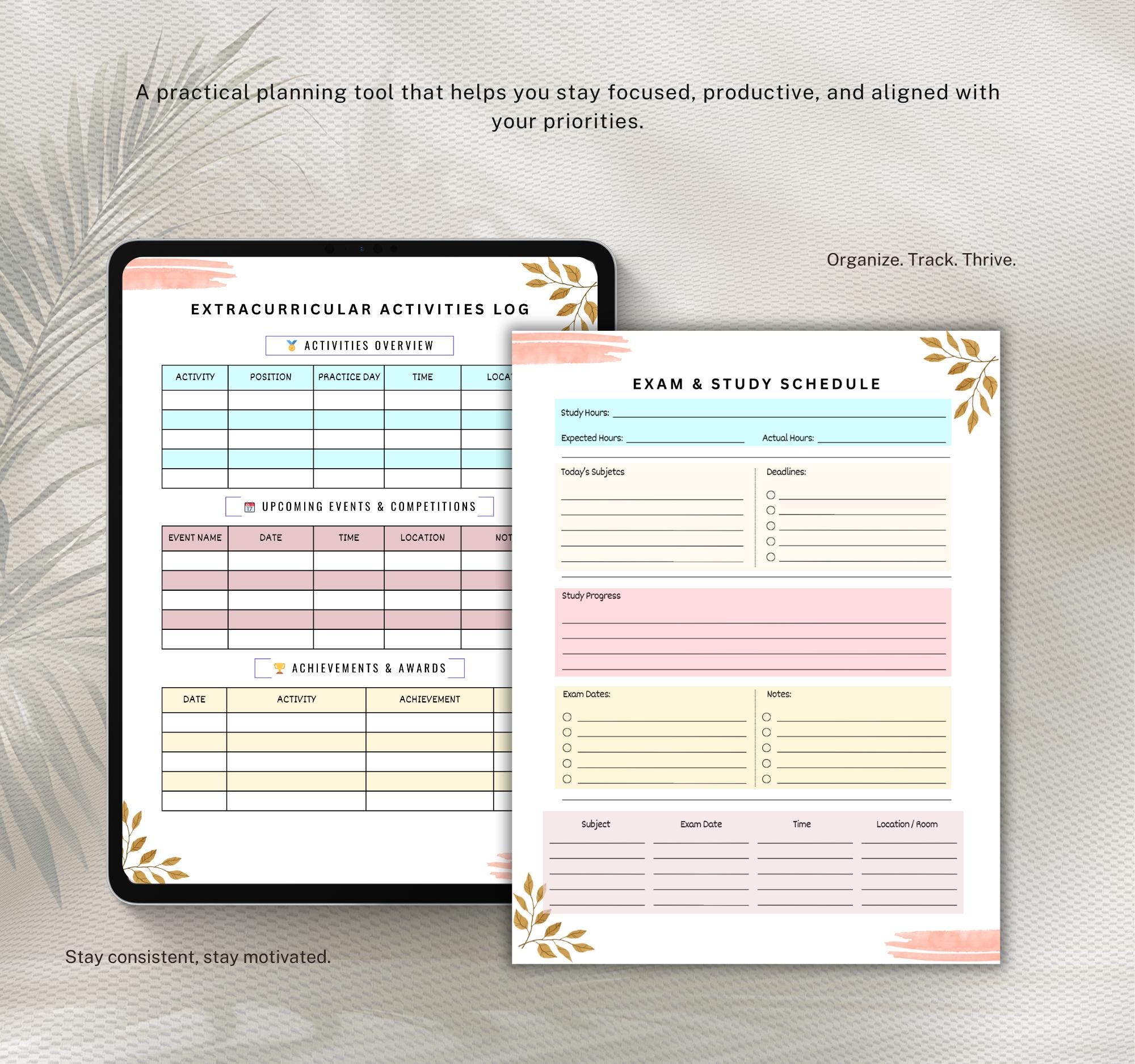 College Student Planner Printable, Academic Planner for University ...